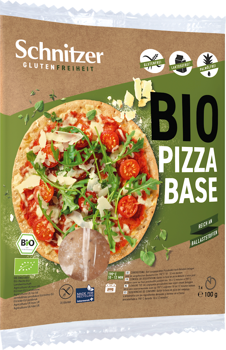 Schnitzer Pizzaboden Bio Pizza Base glutenfrei (1 Stück), 100 g | dm.at
