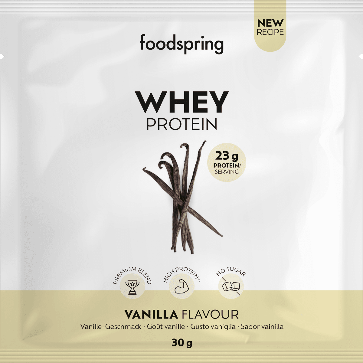 foodspring Whey Protein, Vanille Geschmack, 30 g dauerhaft günstig ...