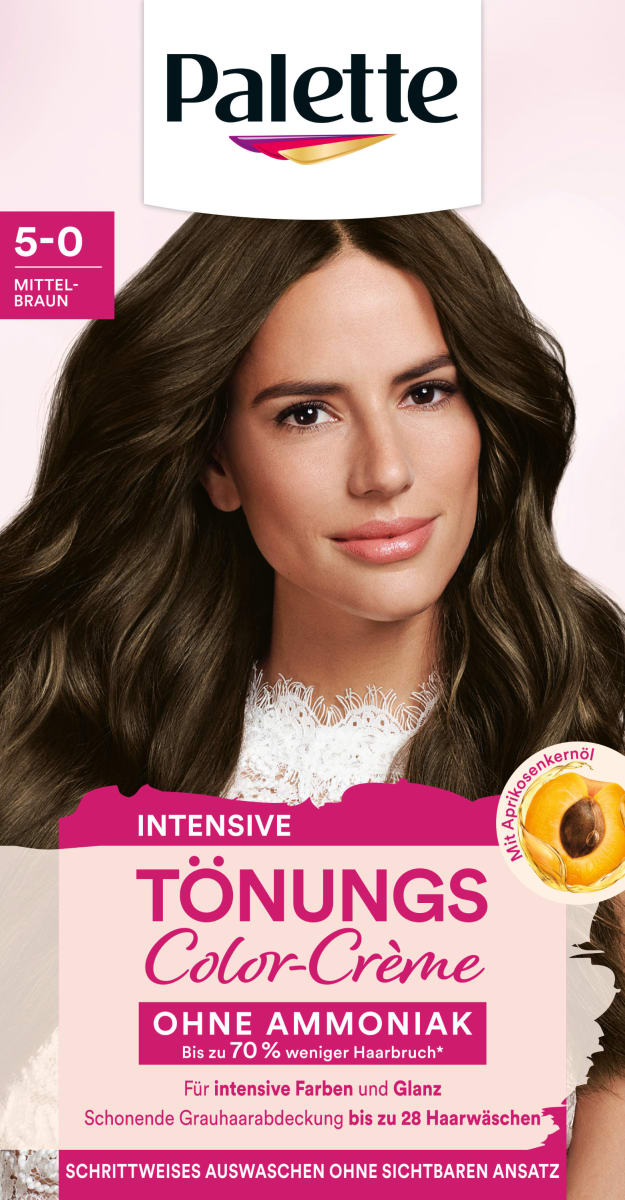 Palette Intensive Color Creme Haartönung Color-Crème 5-0 Mittelbraun, 1 ...