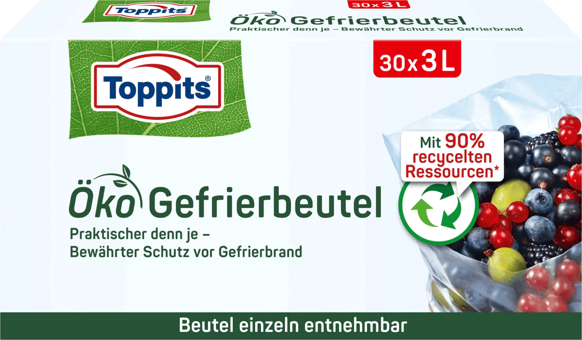 Toppits Gefrierbeutel 3 l Öko, 30 St | dm.at