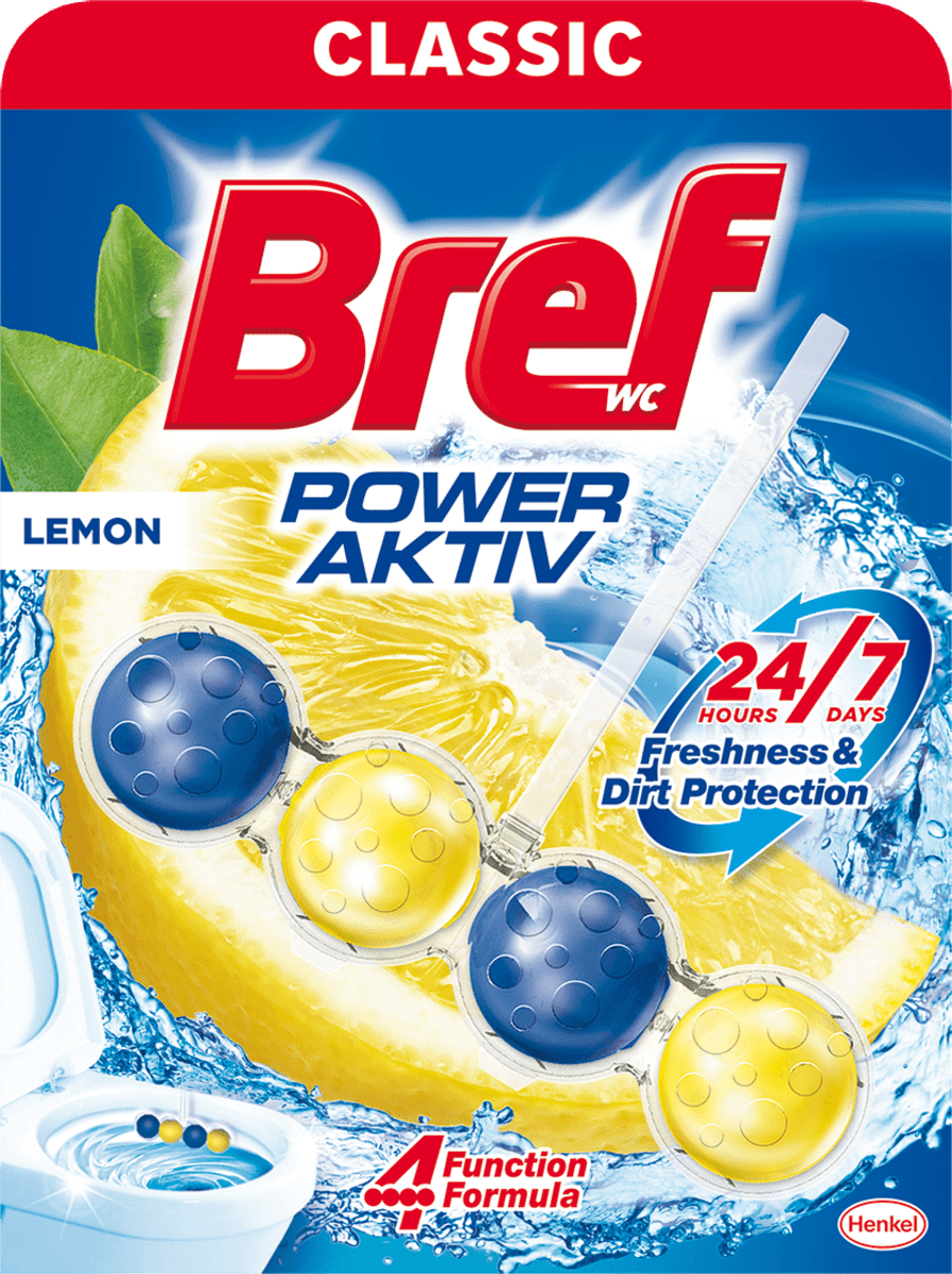 Bref Power Activ osvježivač za WC školjku - Lemon, 52 g | dm ...