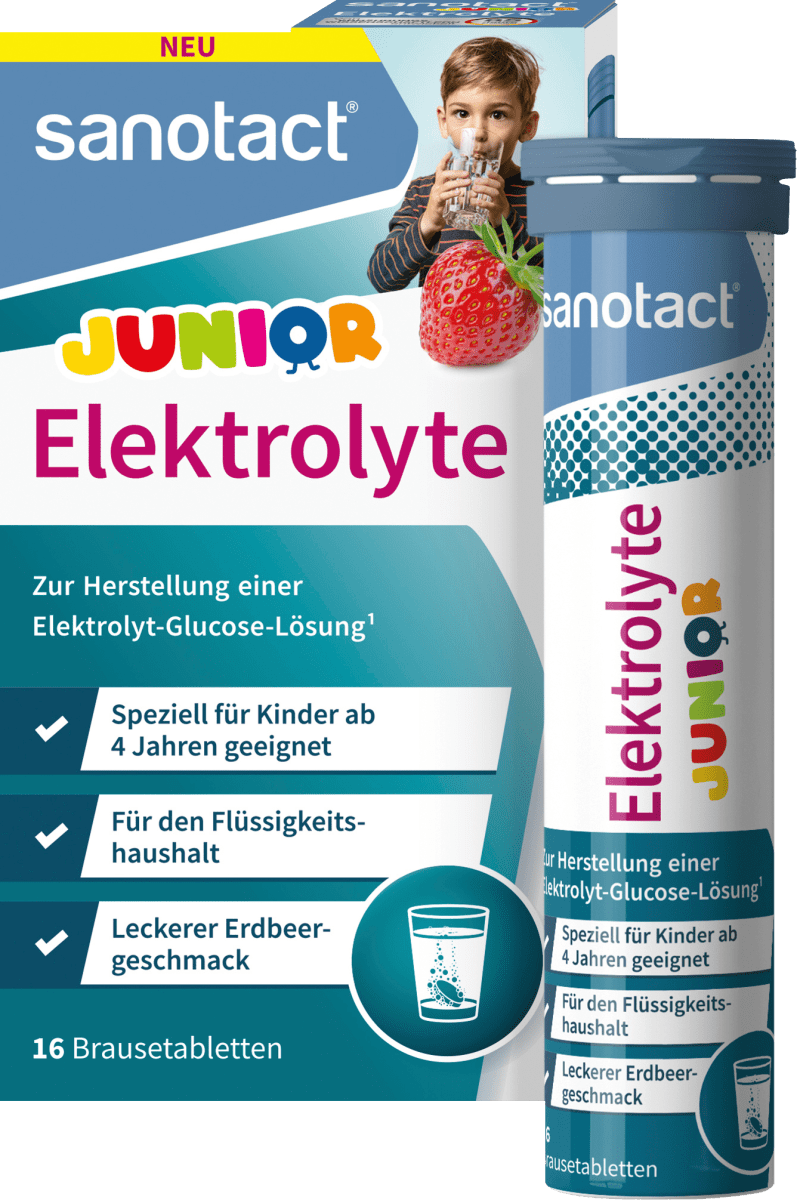sanotact Elektrolyte Junior Brausetabletten 16 St, 65 g dauerhaft ...