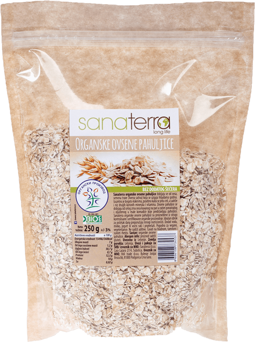sanaterra ORGANSKE OVSENE PAHULJICE, 250 g | dm.rs
