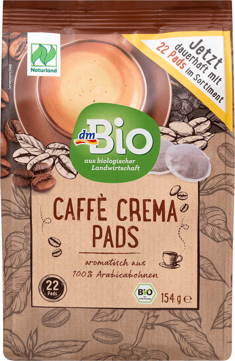 dmBio Caffè BIO cremoso in cialde, 154 g Acquista online a prezzi ...