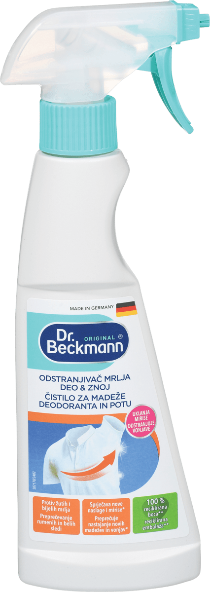Dr.Beckmann Sredstvo za odstranjevanje madežev deodoranta in potu, 250 ml | dm.si