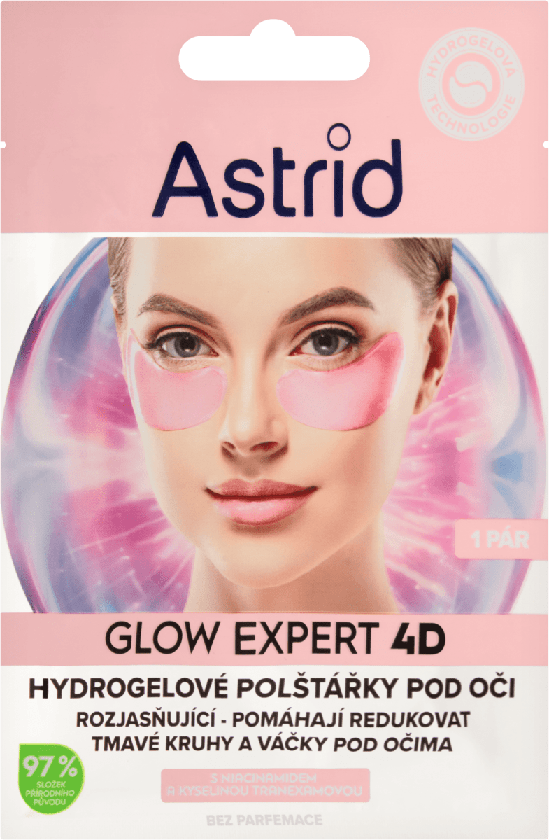 Astrid Glow Expert 4D hydrogelové oční polštářky, 2 ks | dm.cz