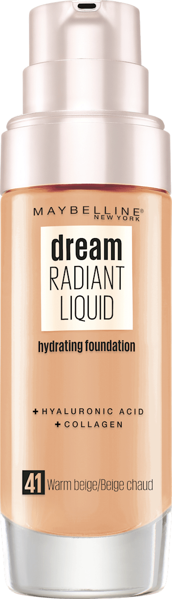 Maybelline New York Foundation Dream Radiant Liquid 41 Warm Beige, 30 ...