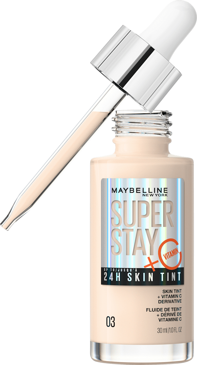 Maybelline New York Foundation Super Stay 24h Skin Tint Vitamin C 03 ...