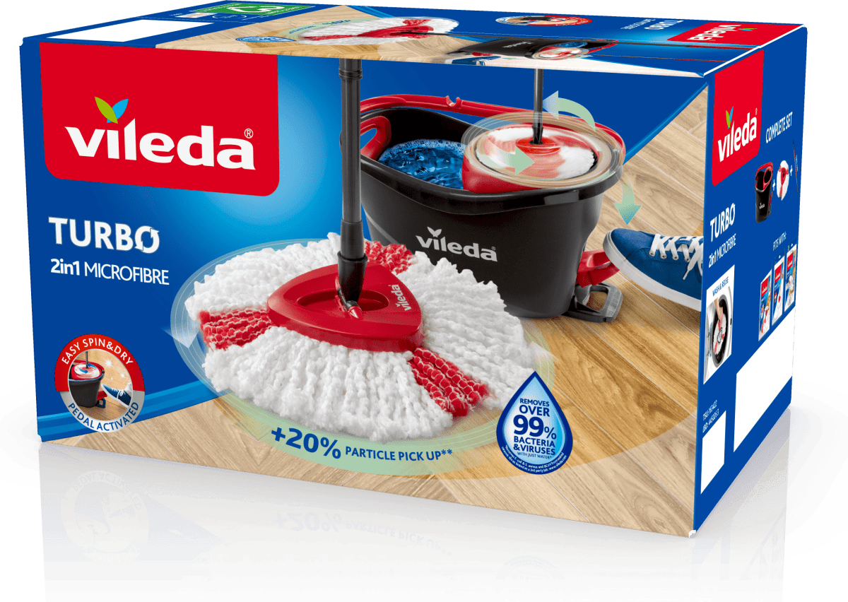 Vileda Zestaw mop obrotowy+wkład+wiadro, Turbo, 1 szt. kupuj w zawsze ...
