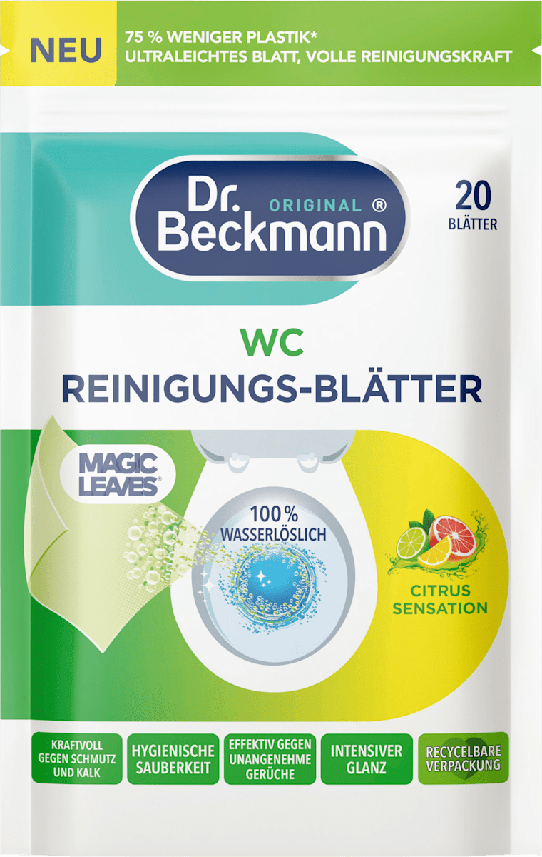 Dr. Beckmann WC Reinigungs-Blätter Citrus Sensation, 20 St | dm.at