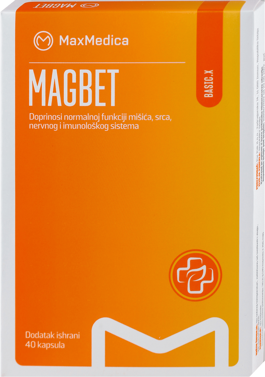 MaxMedica Magbet kapsule - magnezij i vitamin B, 40 kom. | dm ...