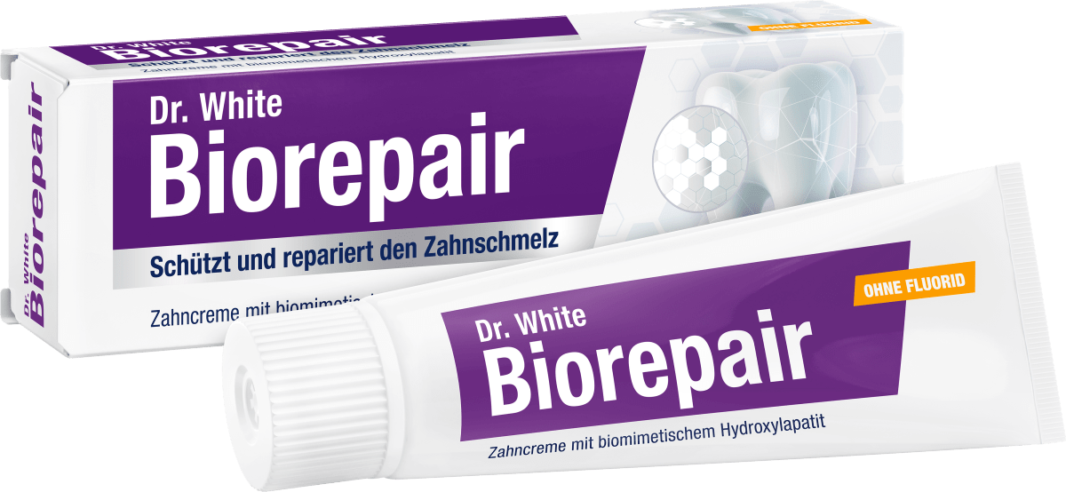 Dr. White Biorepair Zahnpasta Zahnschmelzschutz & -repair fluoridfrei ...