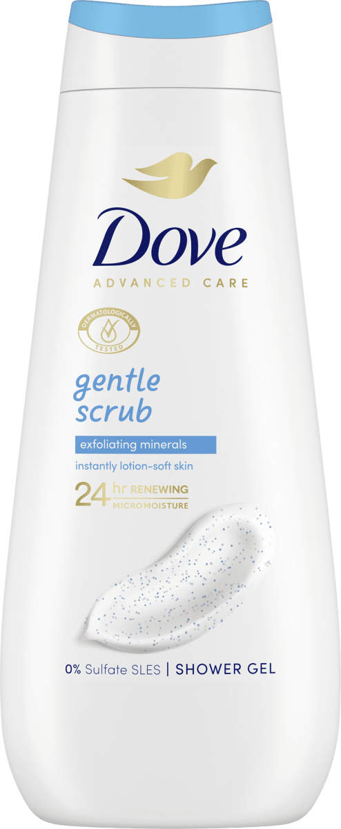 Dove Душ гел Advanced Care gentle scrub, 400 ml | dm България