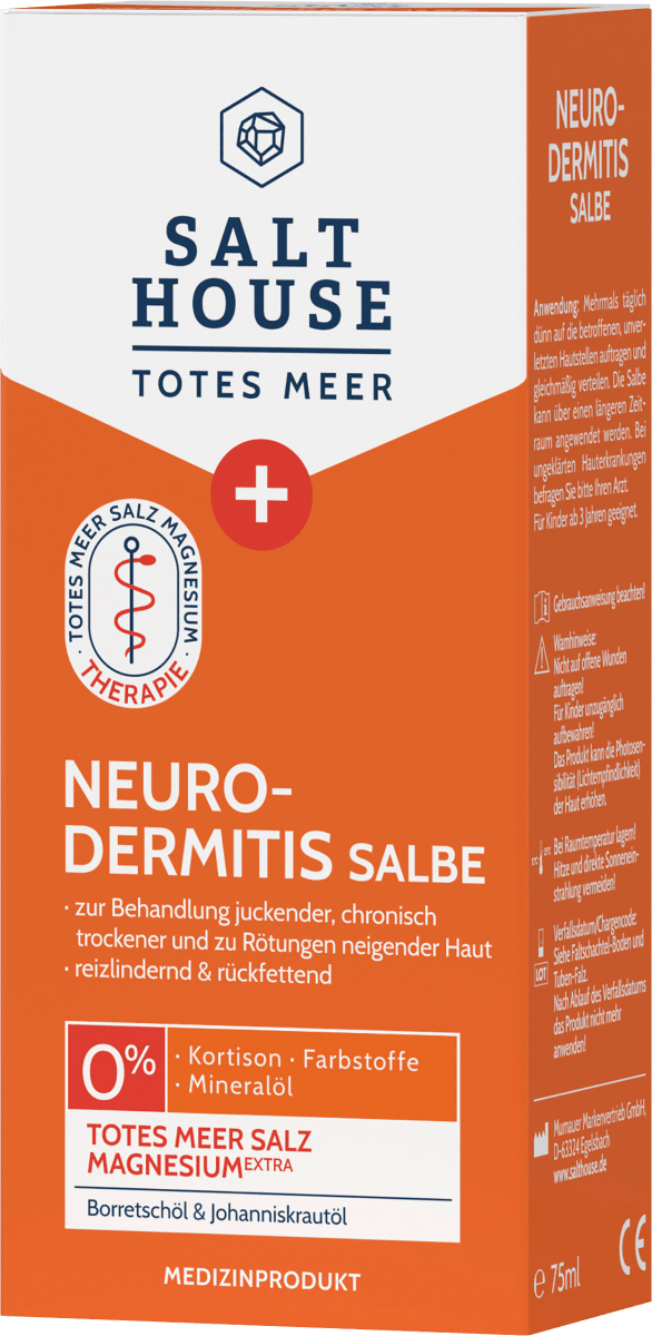 Salthouse Pflegecreme Neurodermitis Salbe Totes Meer Therapie, 75 ml ...