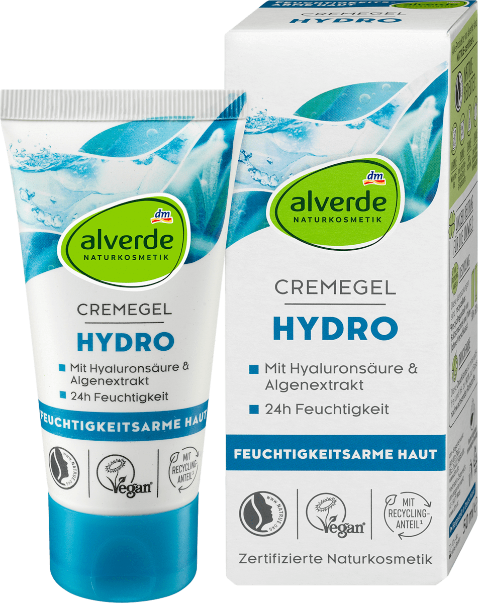 alverde NATURKOSMETIK Hydro 24h hijaluronski kremasti gel za lice ...