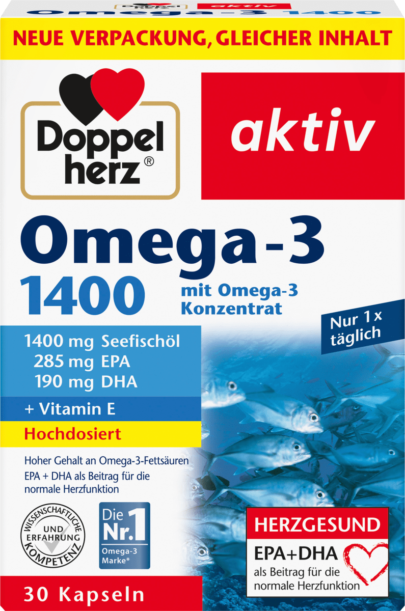 Doppelherz Omega-3 1400 Kapseln, 30 St | dm.at