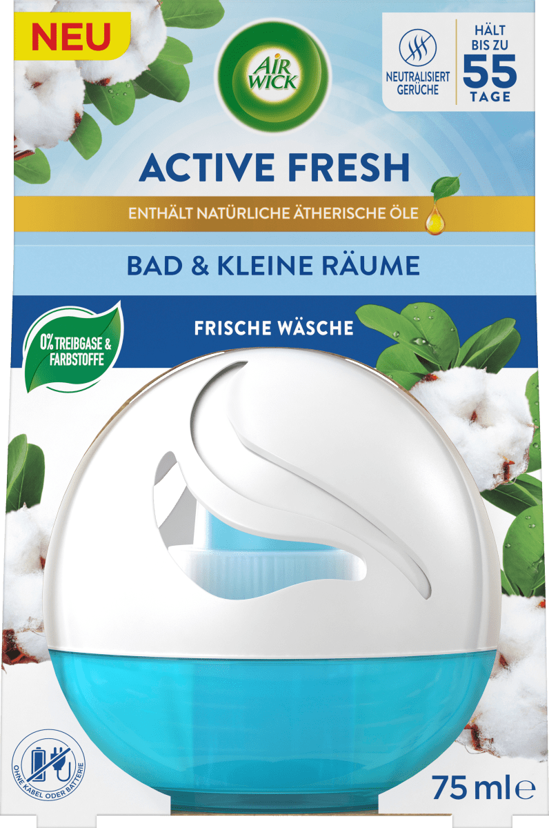 AirWick Lufterfrischer für Bad & kleine Räume Frische Wäsche, 75 ml ...