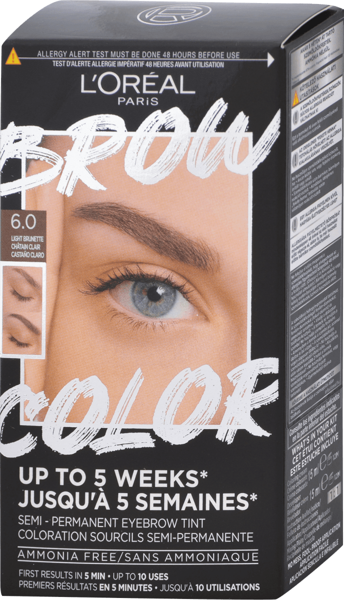 L'ORÉAL PARiS Kit colorare semi-permanentă pentru sprâncene Brow Color ...