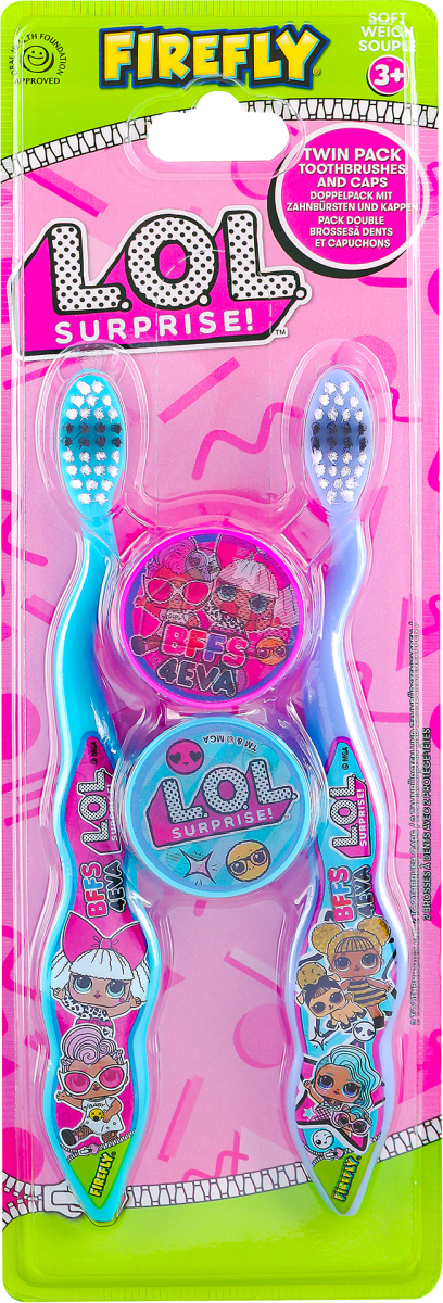 FIREFLY L.O.L. SURPRISE! dečije četkice za zube, od 3+ godine, 2 kom ...