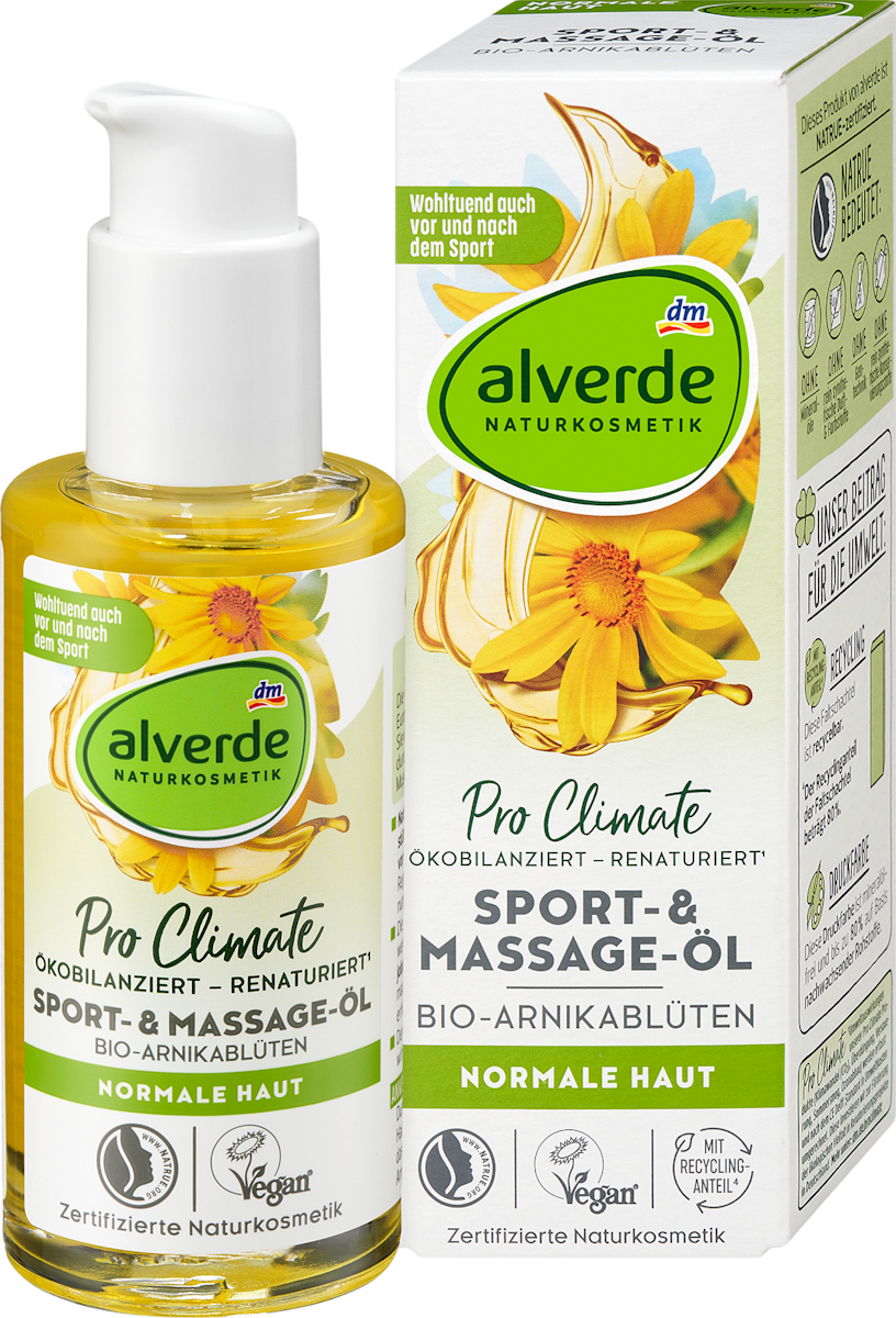 alverde NATURKOSMETIK Pro Climate Sport- und Massage-Öl, 100 ml | dm.at