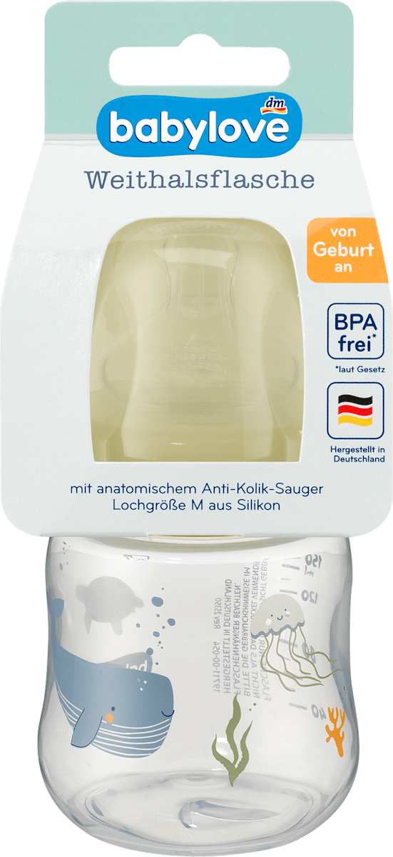 babylove Babyflasche Weithals mint, 150 ml, 1 St dauerhaft günstig online kaufen | dm.de