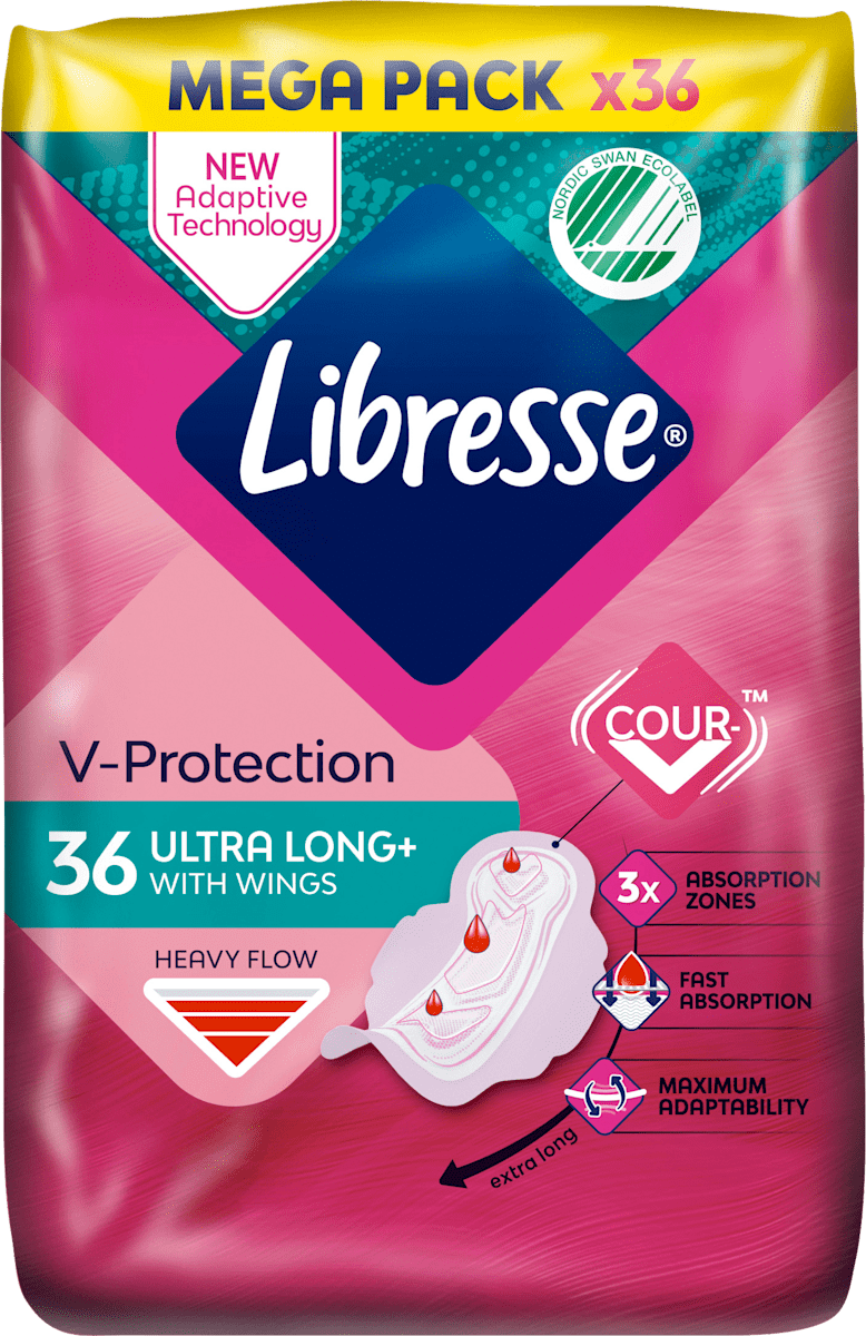 Libresse V - Protection higijenski ulošci sa krilcima - Ultra Long, 36 ...