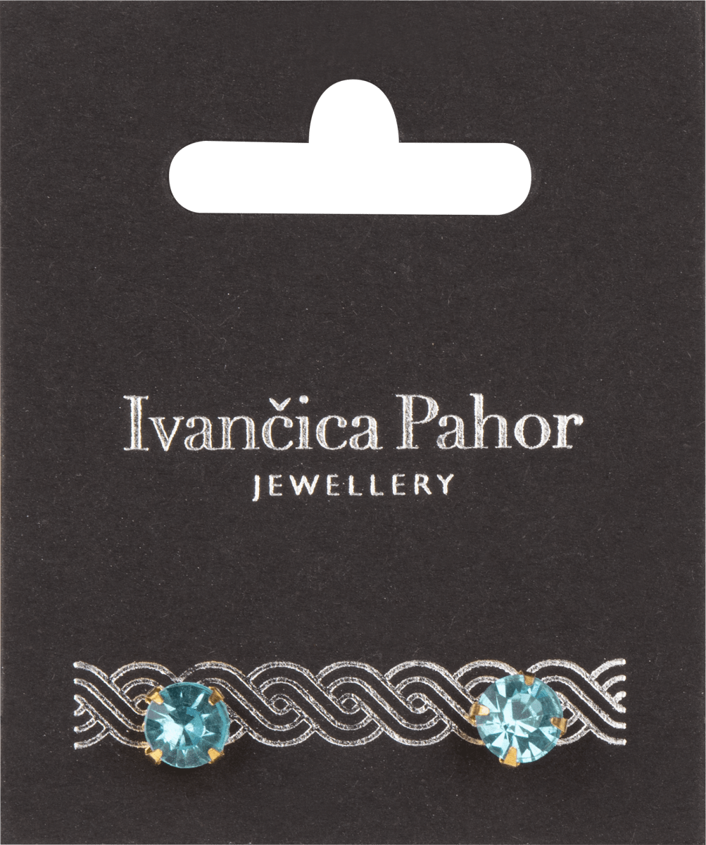 Ivančica Pahor Naušnice – plavi kristal, 1 kom. trajno povoljna online ...