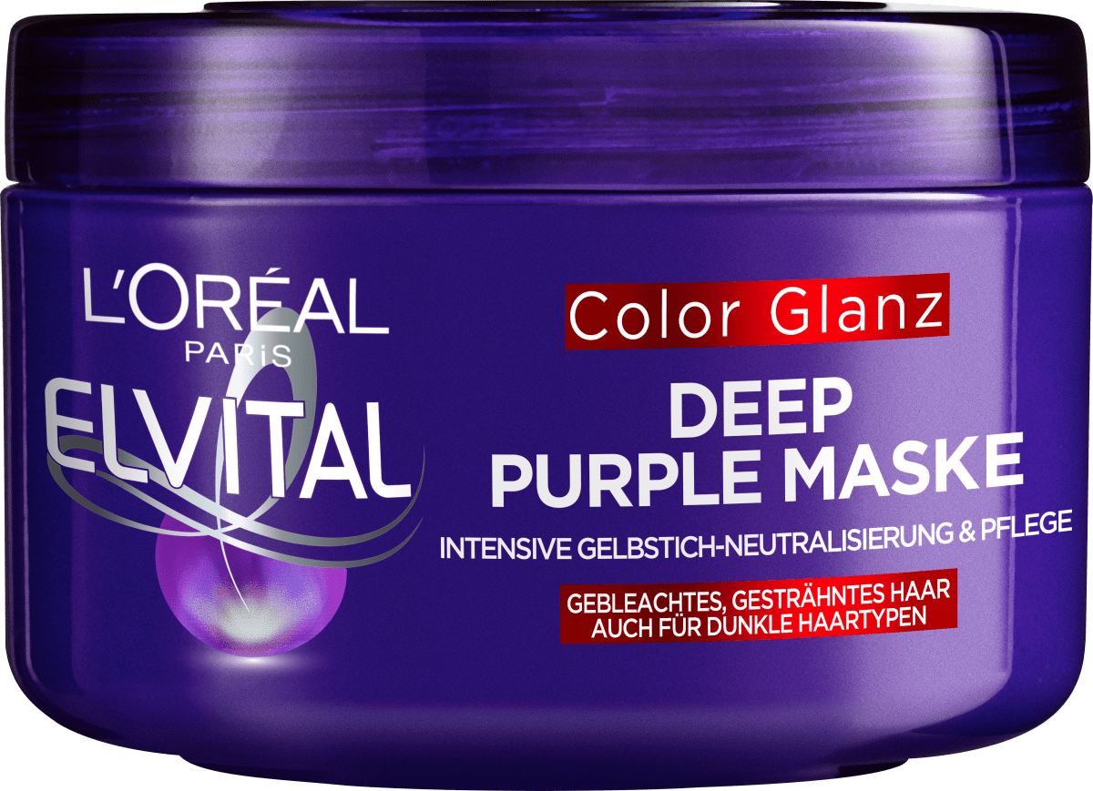 L'ORÉAL PARiS ELVITAL Haarkur Color Glanz Purple, 250 ml dauerhaft ...