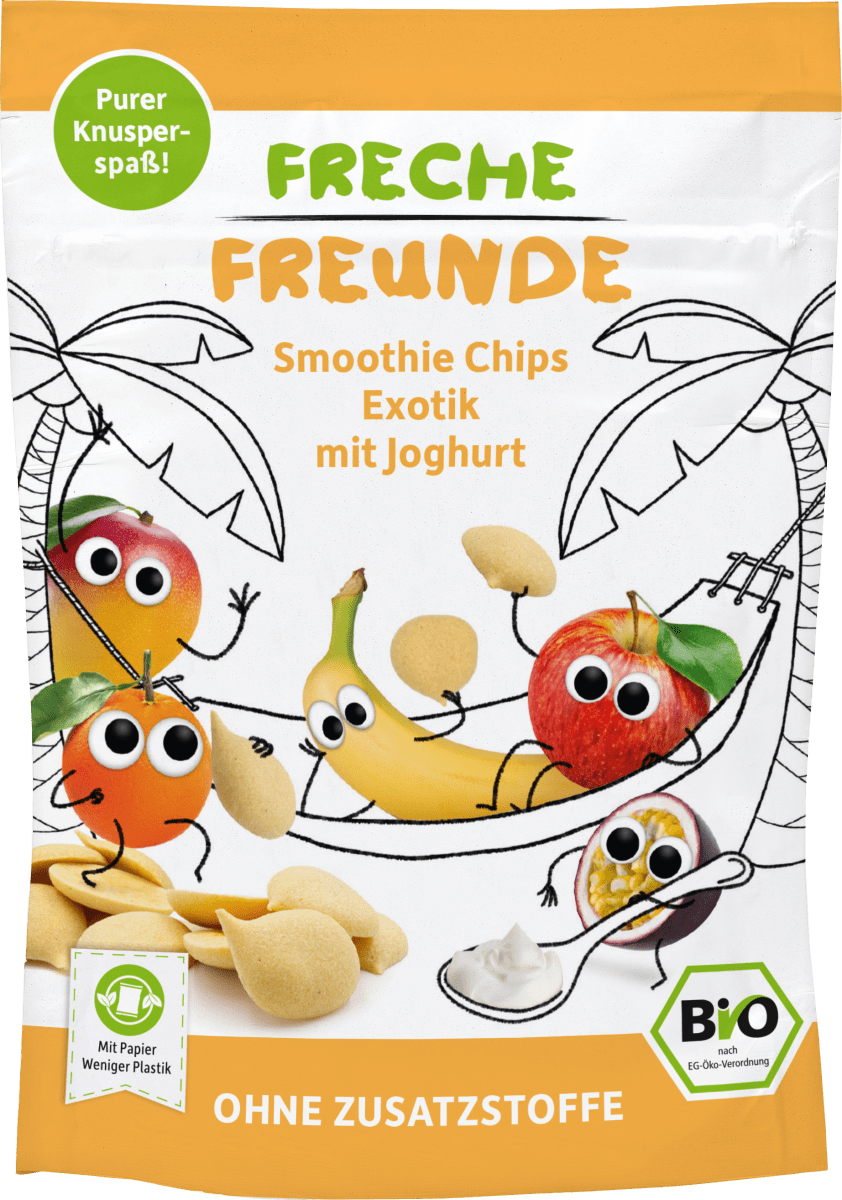 Freche Freunde Kindersnack Smoothie Chips Exotik mit Joghurt ab 3 ...