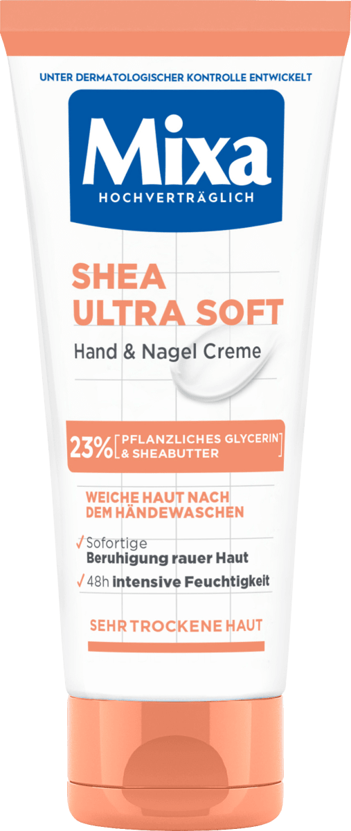 Mixa Hand- & Nagelcreme Shea ultra soft mit Glycerin, 100 ml dauerhaft ...