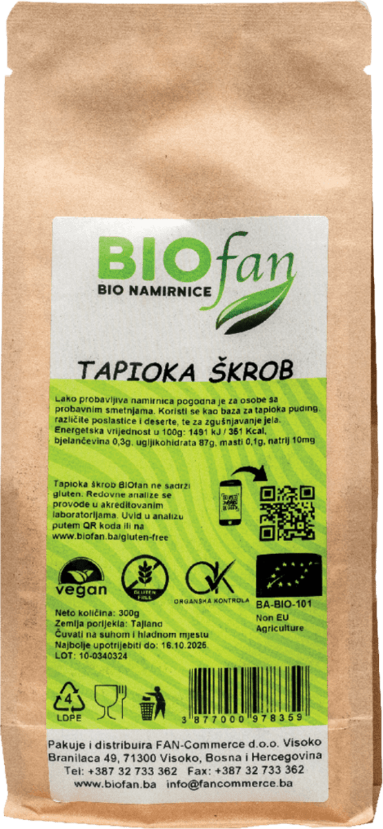 BIOfan Tapioca škrob, 300 g | dm-drogeriemarkt.ba