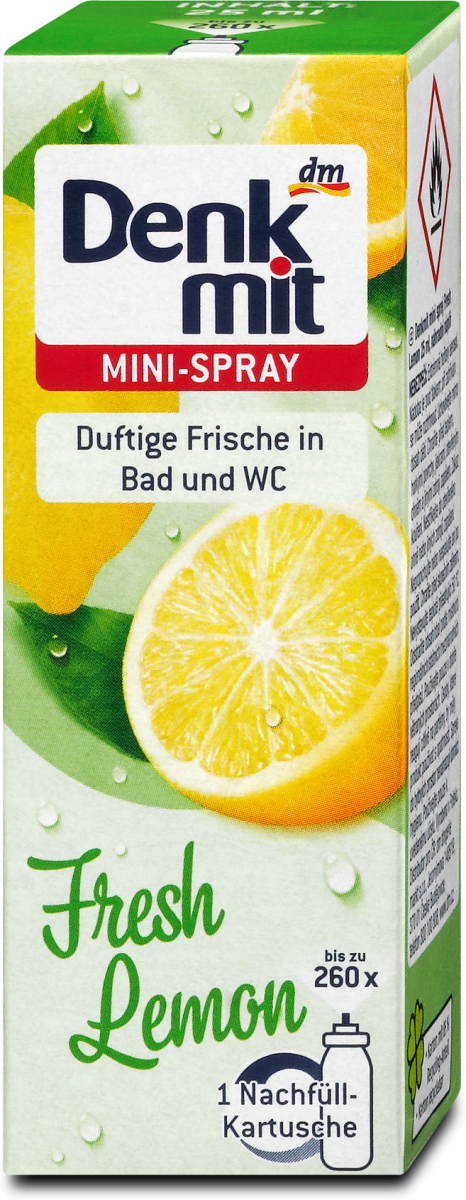 Denkmit Mini spray utántöltő Fresh lemon, 25 ml | dm.hu