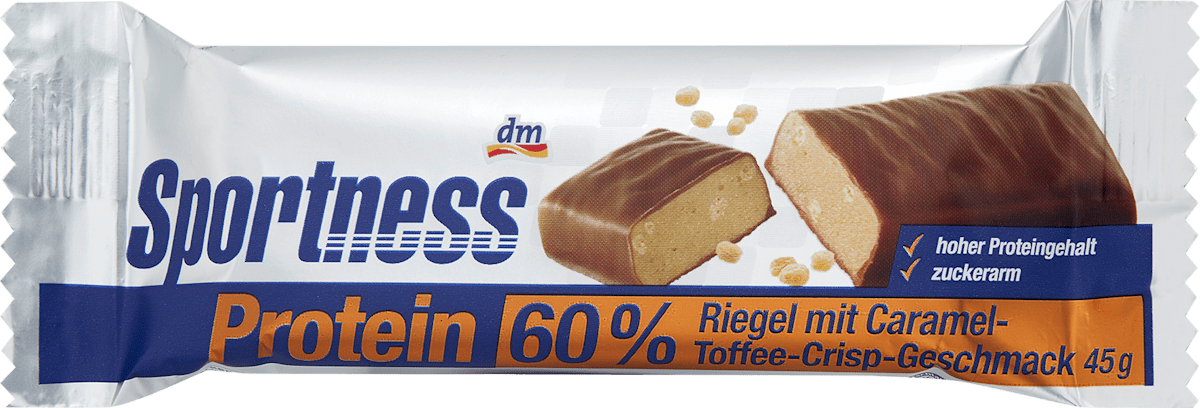 Sportness Proteinriegel Caramel Toffee Crisp, 45 g | dm.at