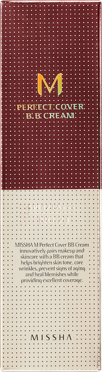 Missha BB Creme Perfect Cover 23 Natural Beige LSF 42, 50 ml dauerhaft ...