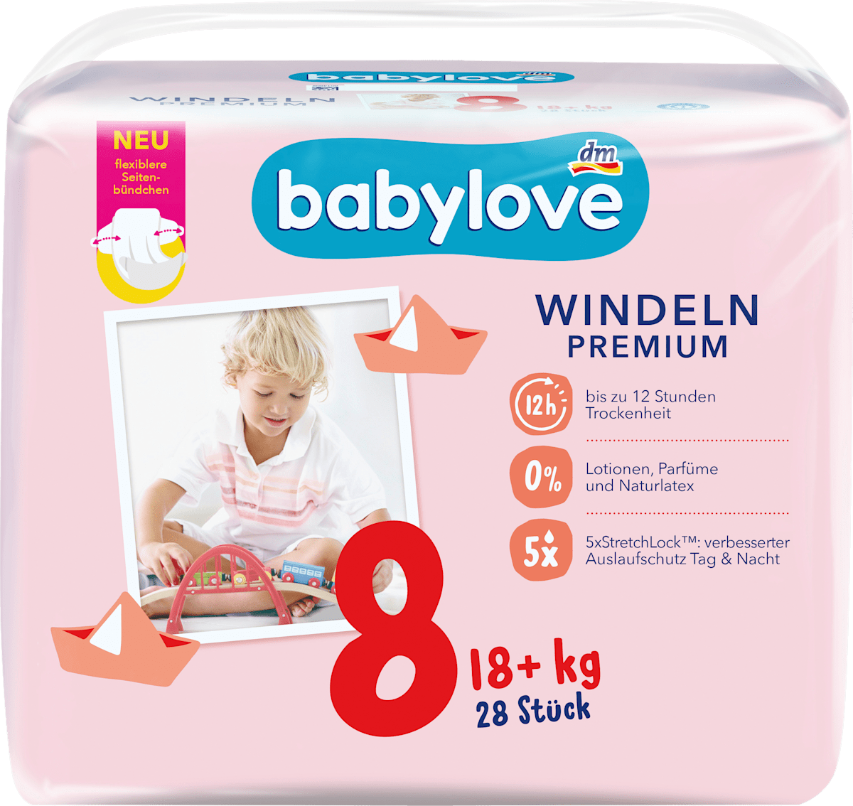 babylove Windeln Premium Gr. 8 18+ kg, 28 St dauerhaft günstig online ...