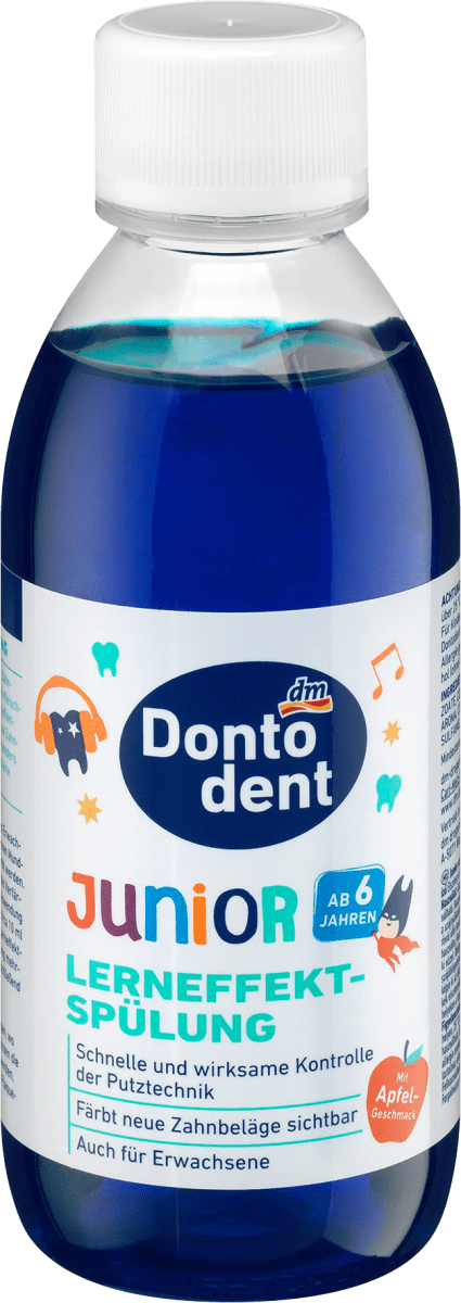 Dontodent Mundspülung Junior Lerneffekt, ab 6 Jahren, 200 ml dauerhaft ... Dontodent Mundspülung Junior Lerneffekt, ab 6 Jahren, 200 ml dauerhaft ...