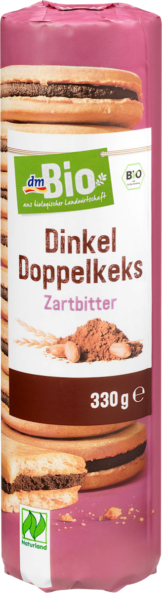 dmBio Kekse, Dinkel Doppelkeks Zartbitter, Naturland, 330 g dauerhaft ...