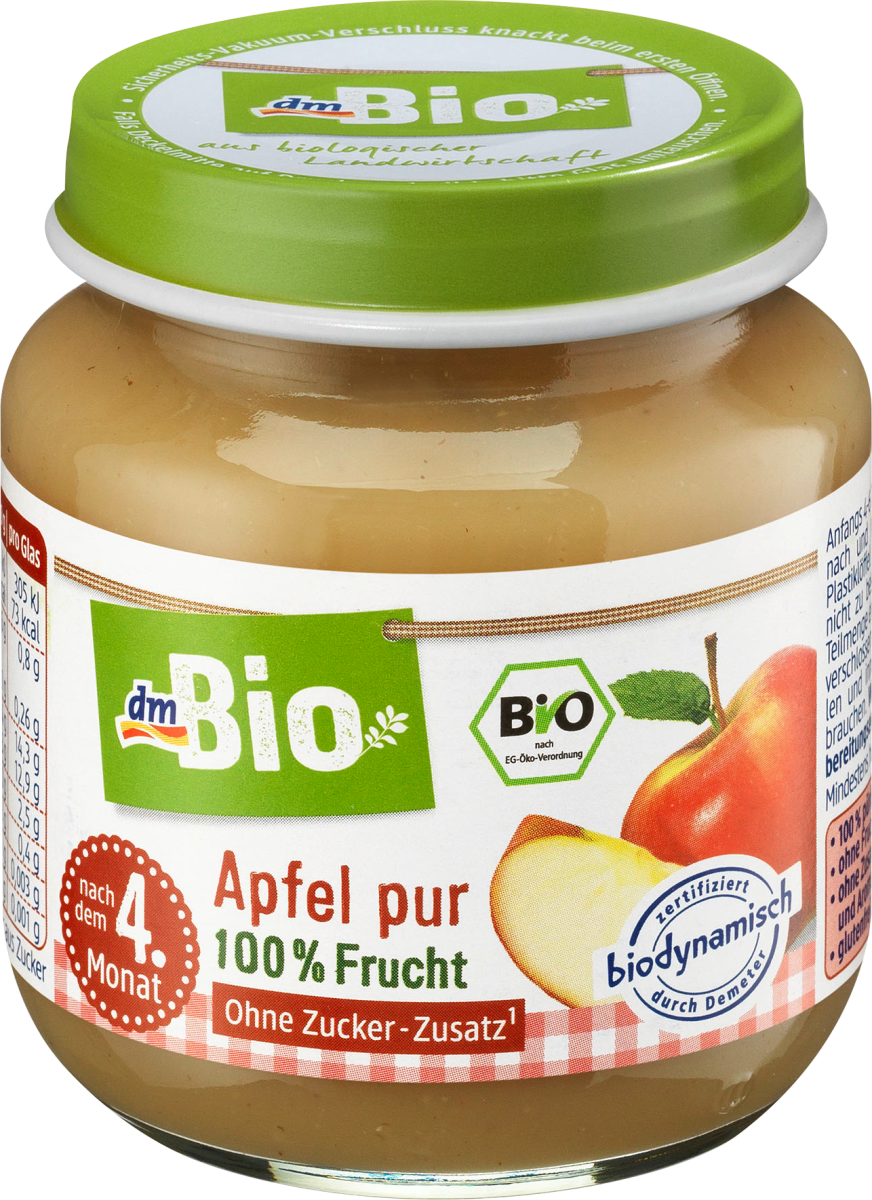 dmBio Apfel pur nach dem 4. Monat, Demeter, 125 g dauerhaft günstig ...