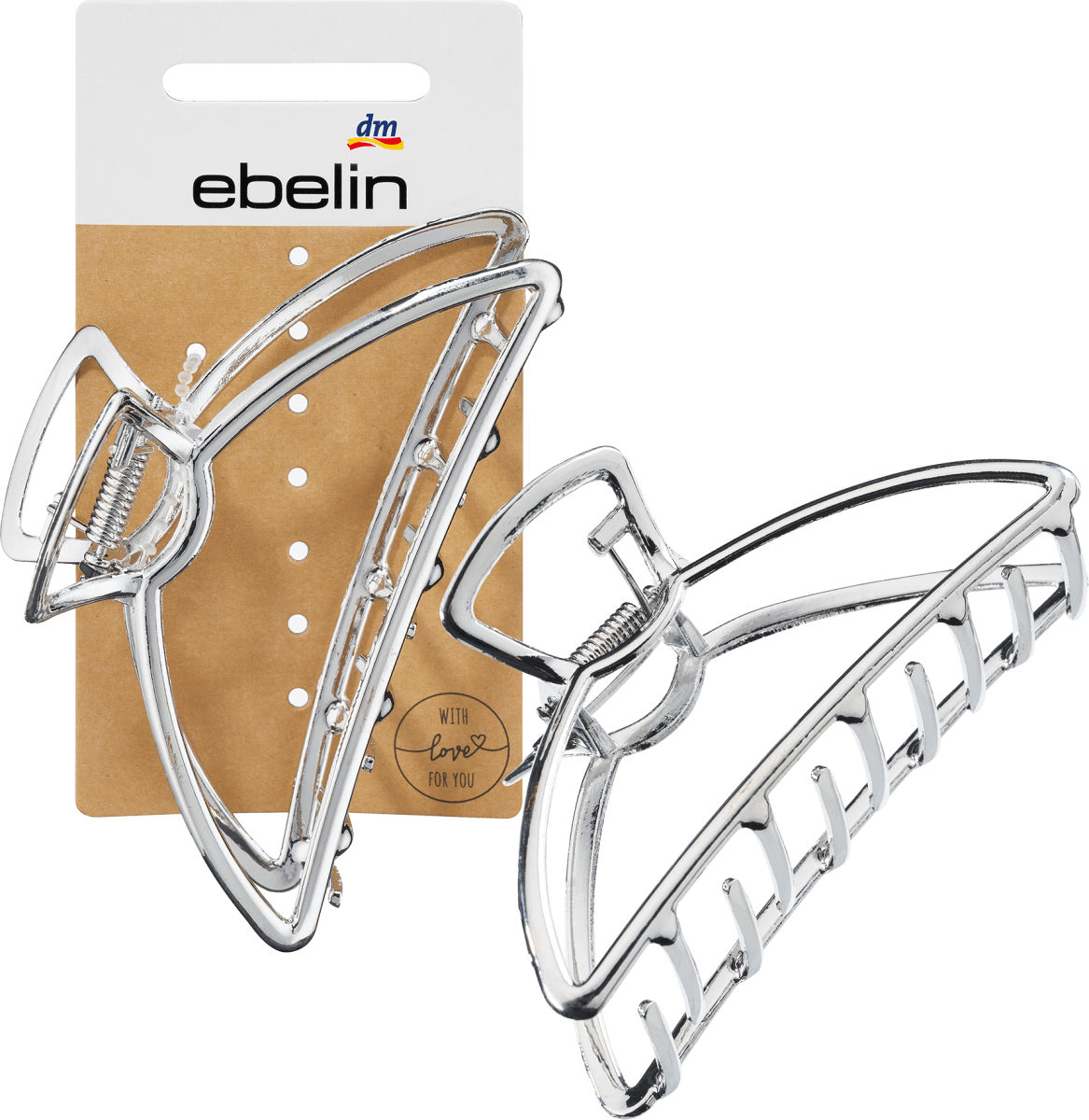 ebelin Haarklammer aus Metall Silber-Optik, 1 St dauerhaft günstig ...