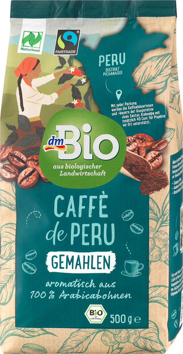 dmBio bio káva Caffé de Peru mletá, 500 g | dm.cz