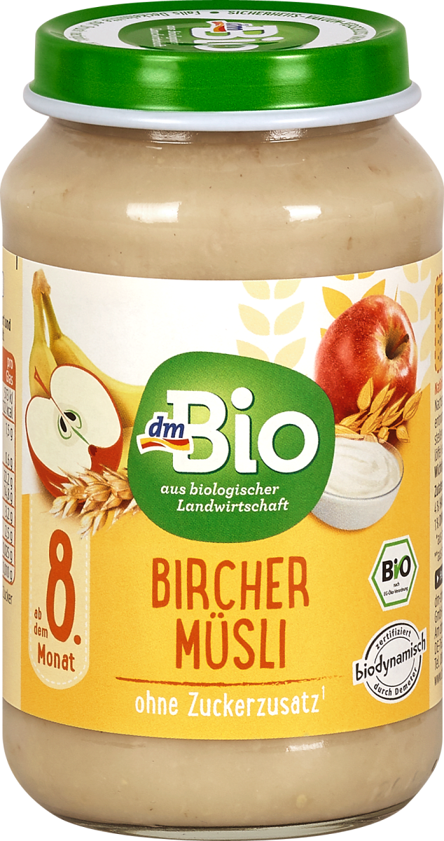 dmBio Piure de musli și măr 8+, 190 g | dm.ro