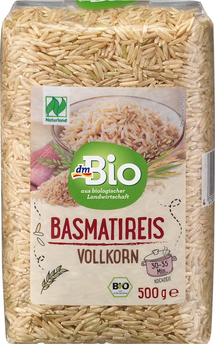 dmBio Bio rjavi basmati riž, 500 g | dm.si
