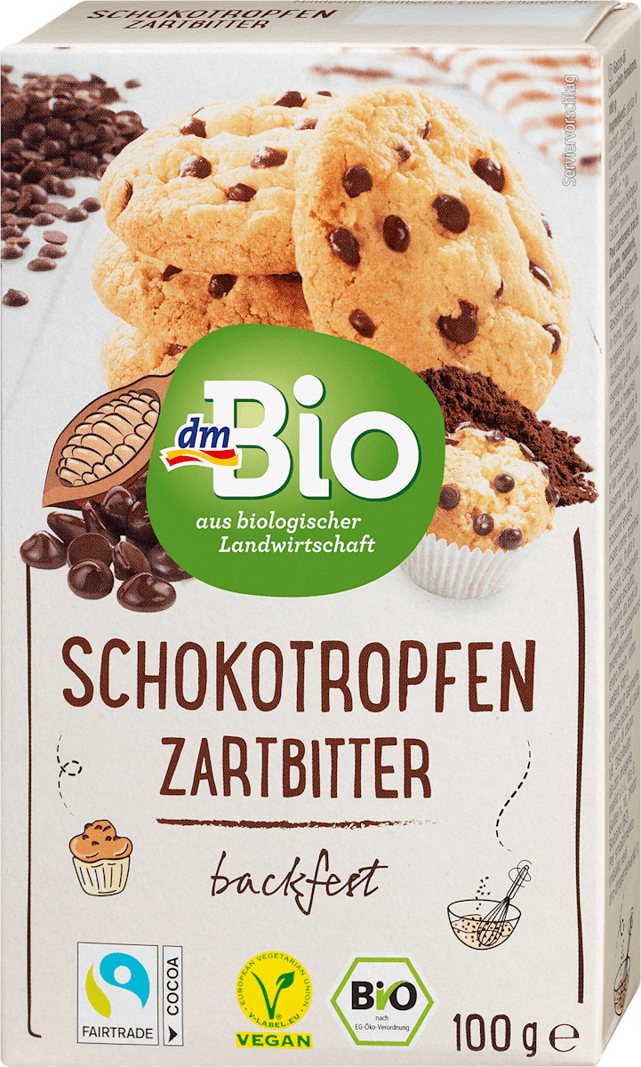 dmBio bio čokoládové kousky na pečení, 100 g | dm.cz