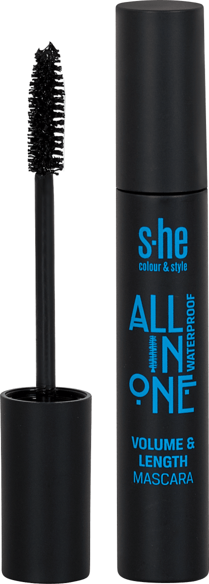 s-he colour&style All in One vodootporna maskara – 171/002 Black, 12 ml | dm.rs