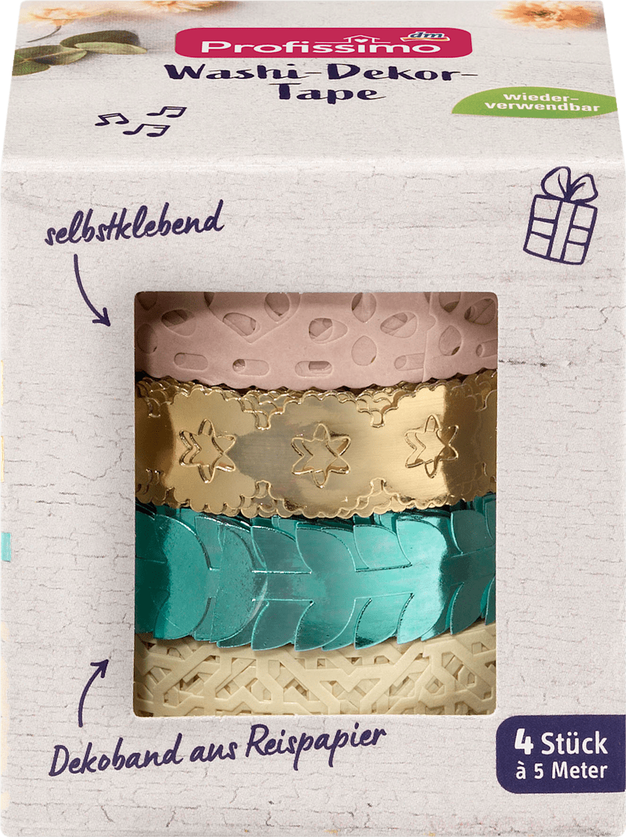 Profissimo Dekoband Washi 4tlg, 1 St dauerhaft günstig online kaufen ...