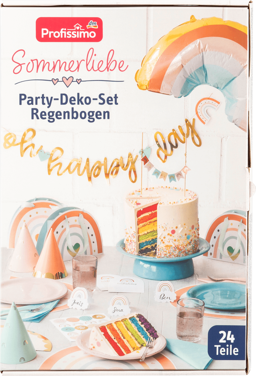 Profissimo Partyset Regenbogen Sommerliebe, 1 St | dm.at
