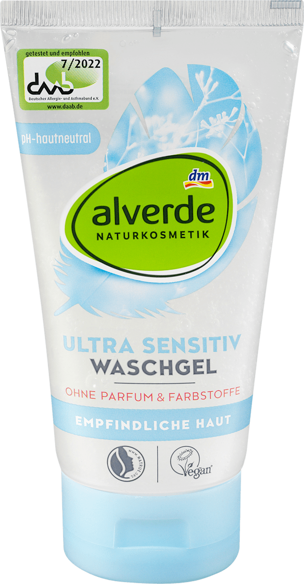 alverde NATURKOSMETIK Ultra Sensitiv gel za pranje lica, 150 ml | dm ...