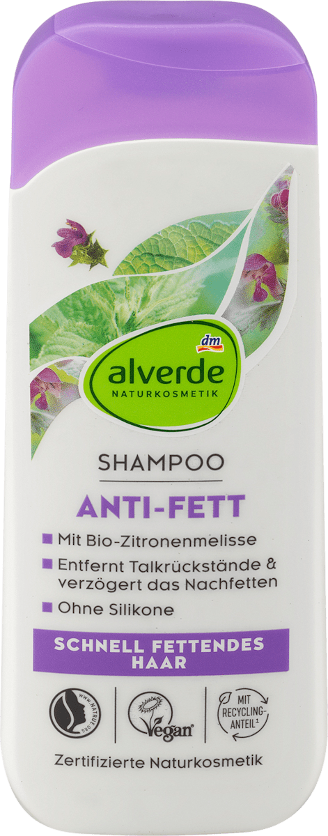 alverde NATURKOSMETIK Šampón na mastné vlasy Anti-Fett s bio medovkou ...