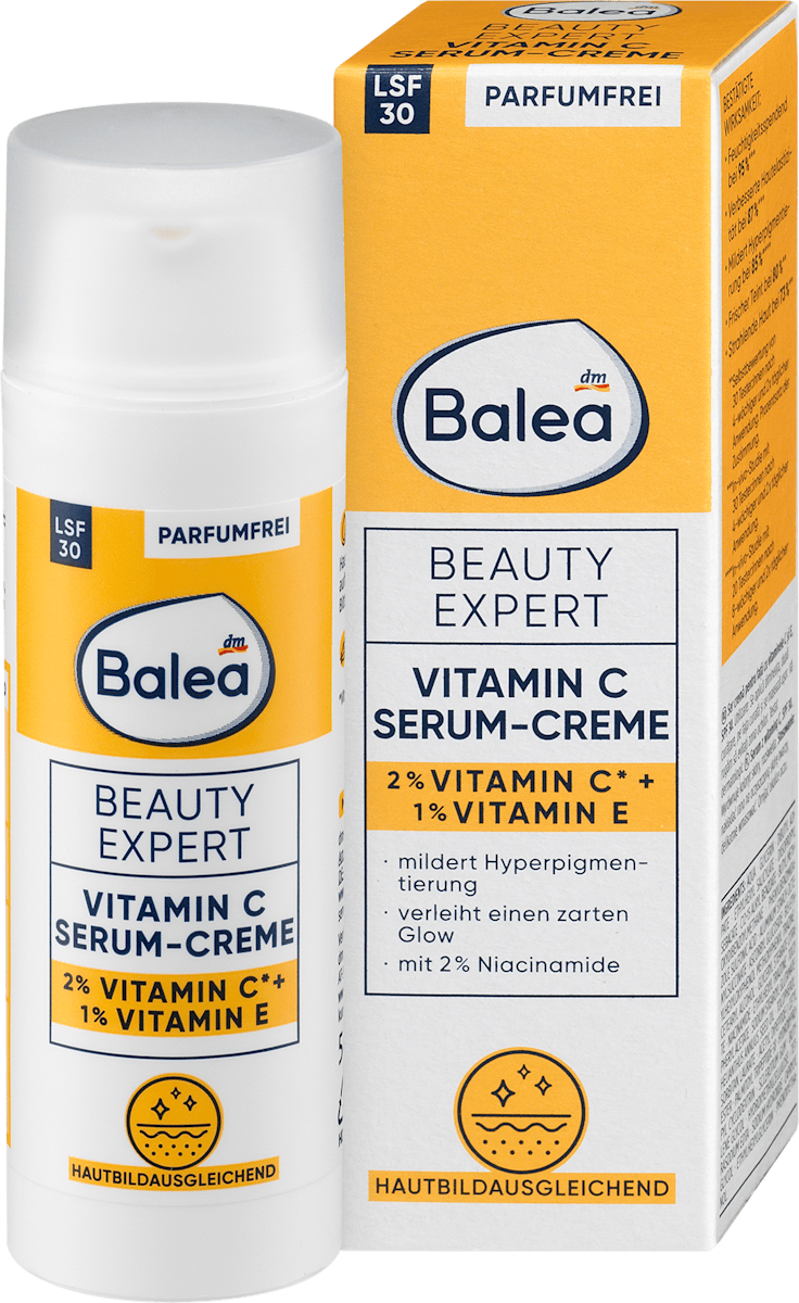 Balea Cremă-ser pentru față cu vitamina C și SPF30, 50 ml | dm.ro