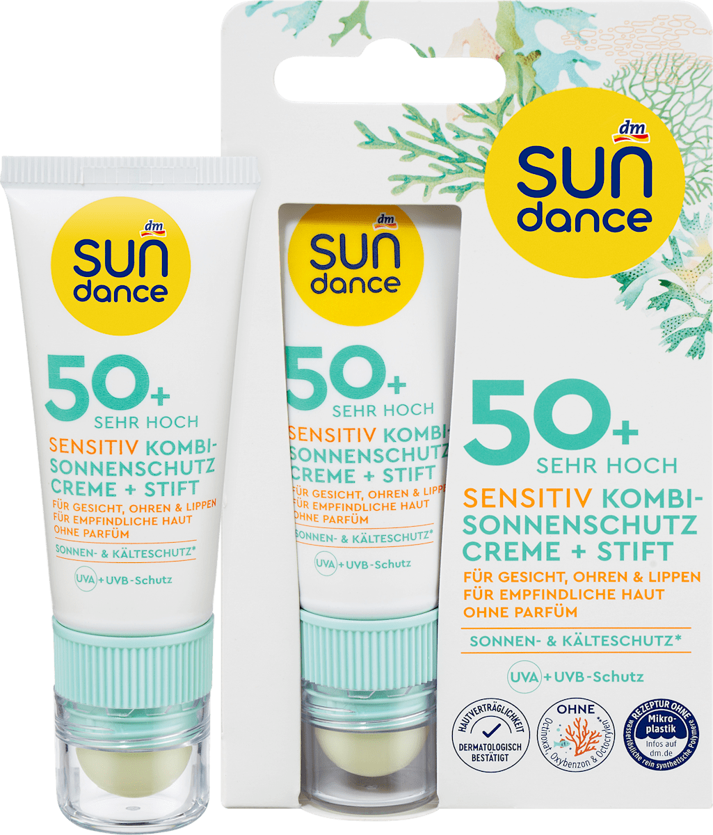 sundance Комбинирана слънцезащита - крем и балсам за устни Sensitiv SPF ...